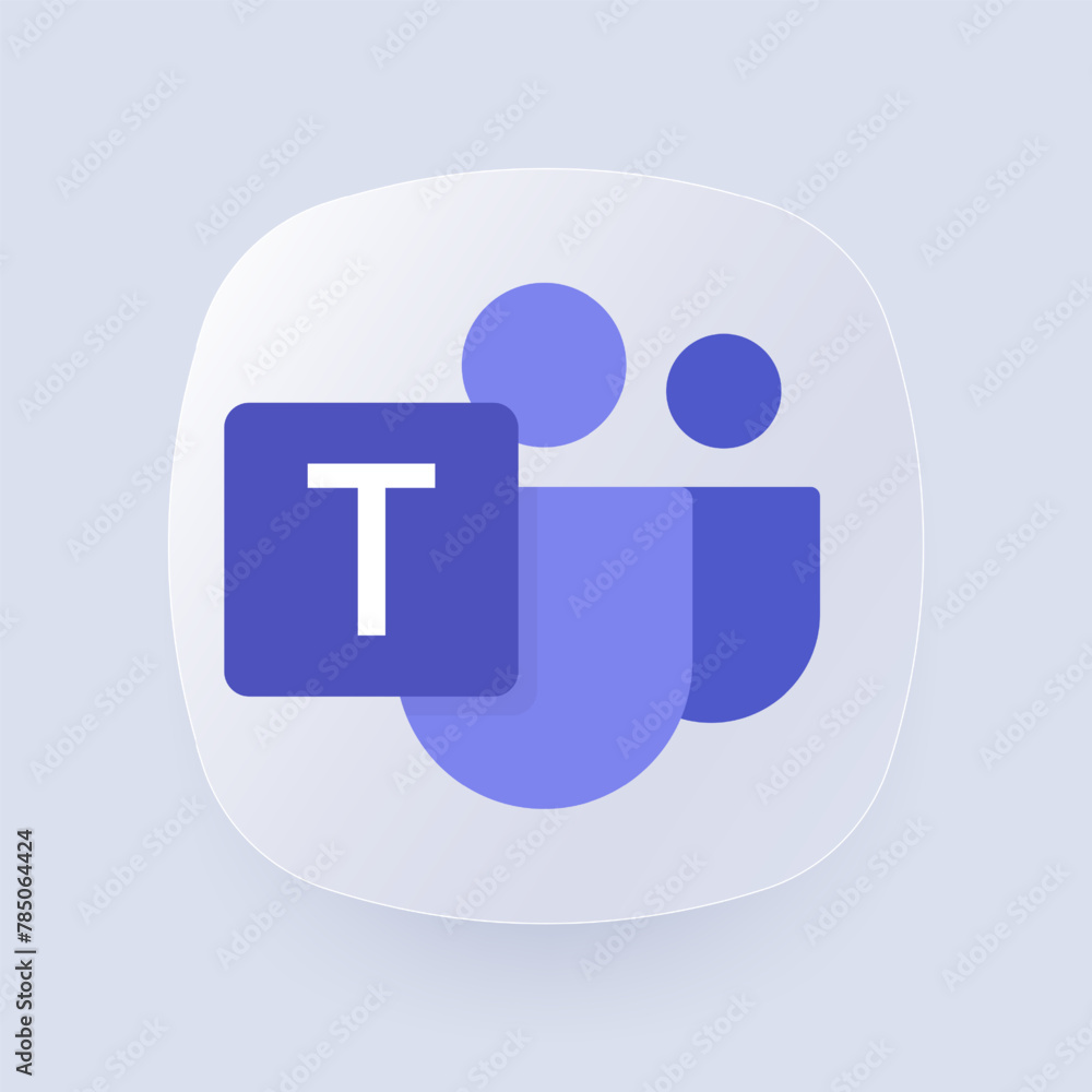 Microsoft Teams logo. Enterprise platform that integrates chat ...