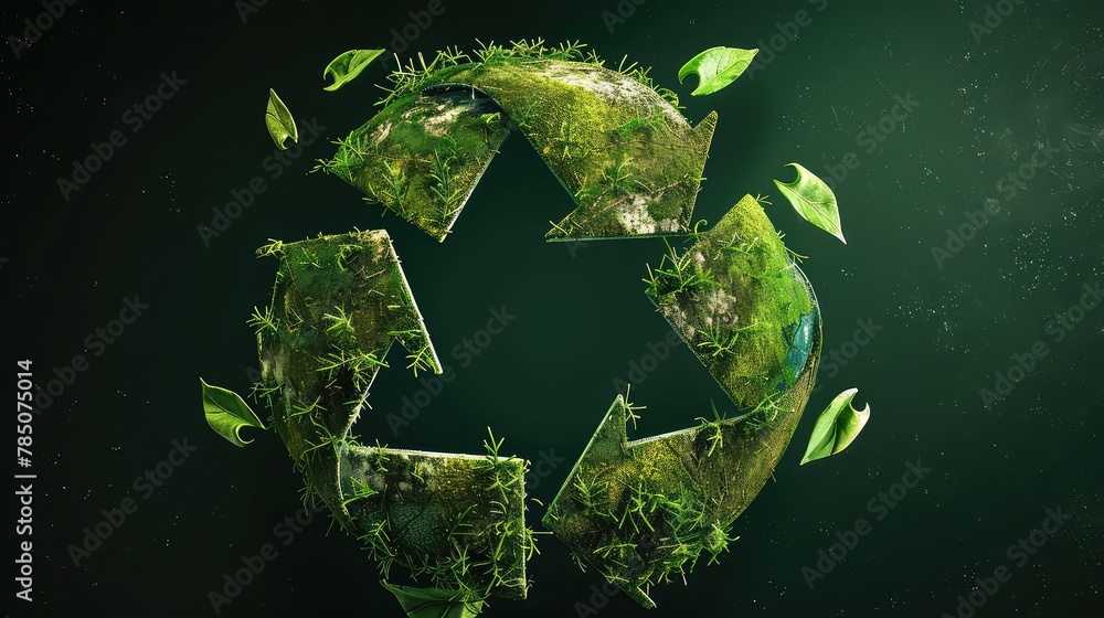Environment day background. Green recycling sign Stock Photo | Adobe Stock