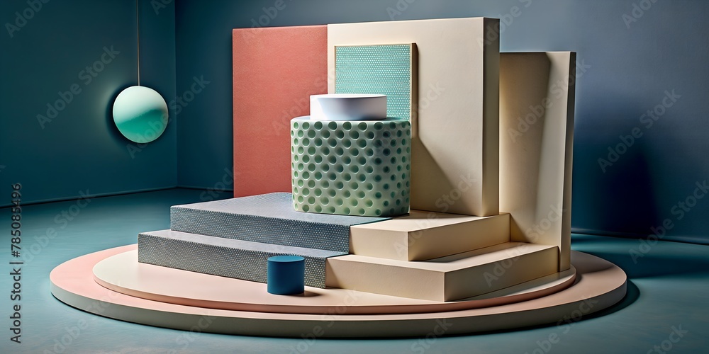 abstraction patterns, layers, steps photo background AI generated, 3D ...