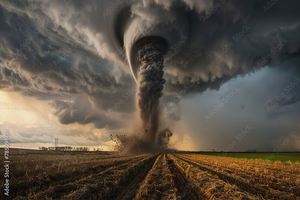 Generative ai on theme of scary ominous huge hurricane tornado ...