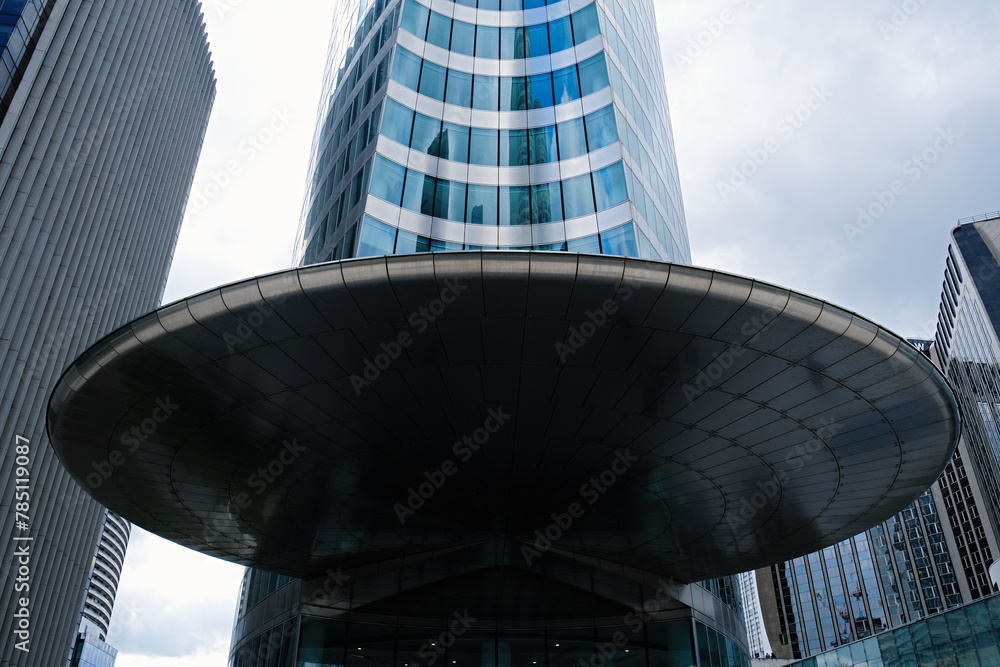 Paris, France - March 6, 2024. Buildings architecture in La Defense, a ...