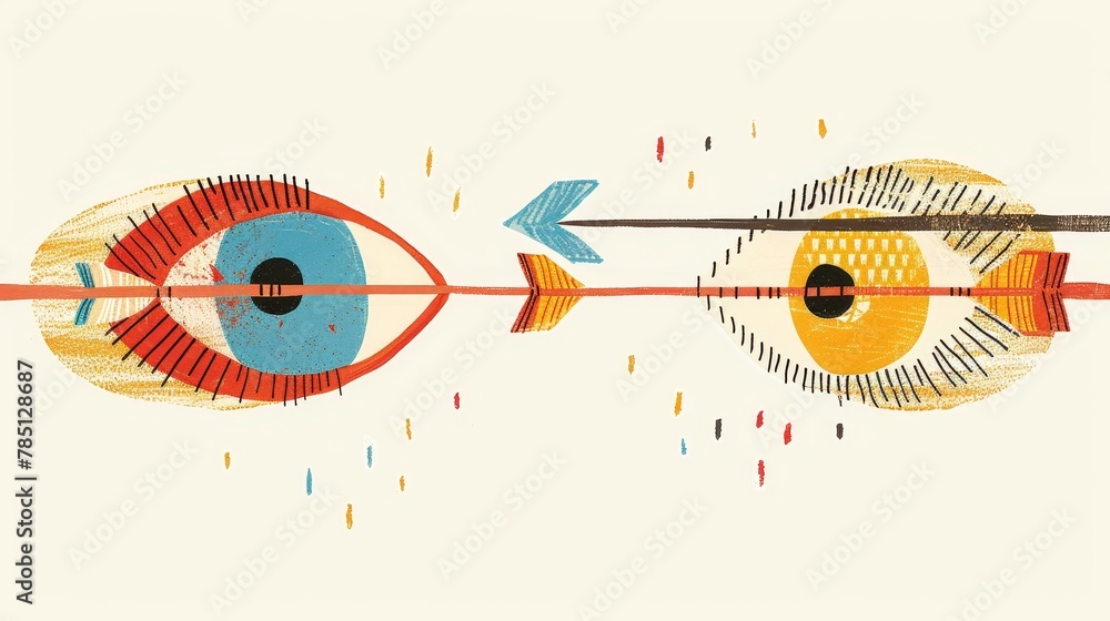 Two lines of equal length appearing to be different lengths due to the ...