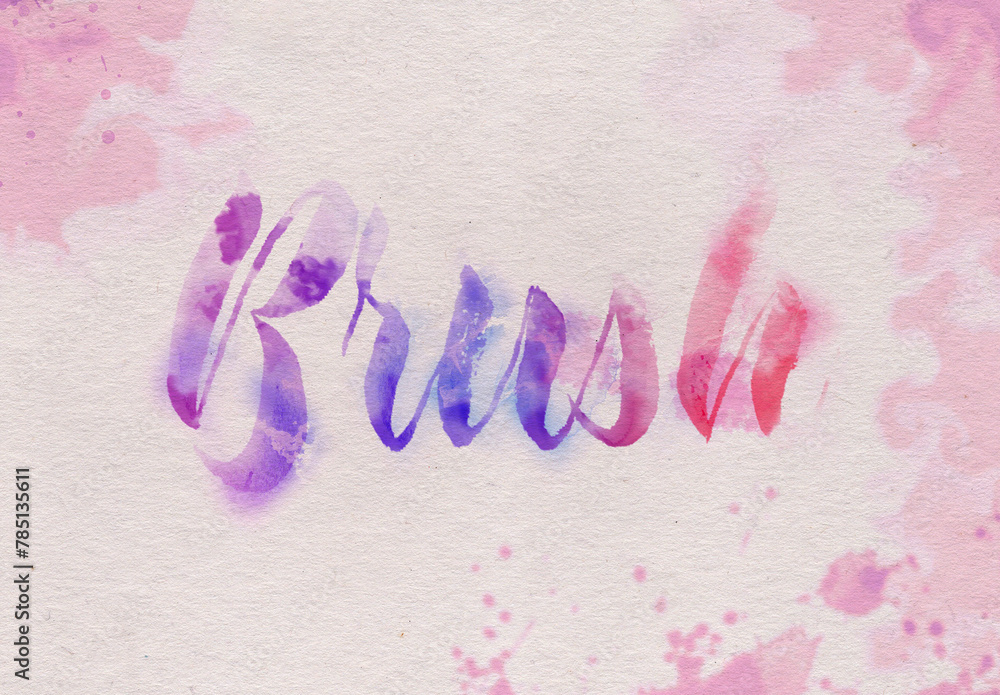 Watercolor Brush Text Effect Stock Template | Adobe Stock