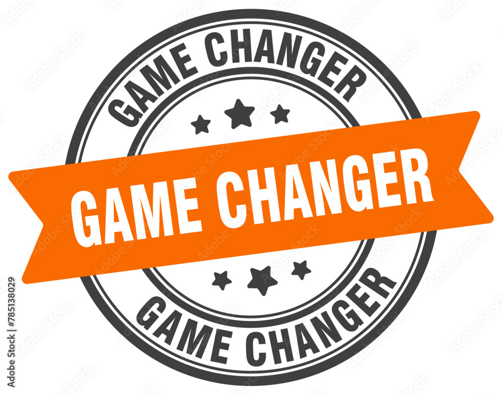 game changer stamp. game changer label on transparent background. round ...