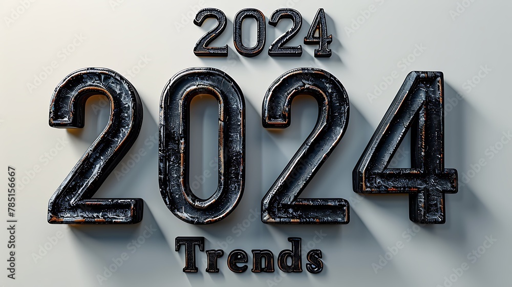 "2024 Trends" text in minimalist black lettering against a clean and ...
