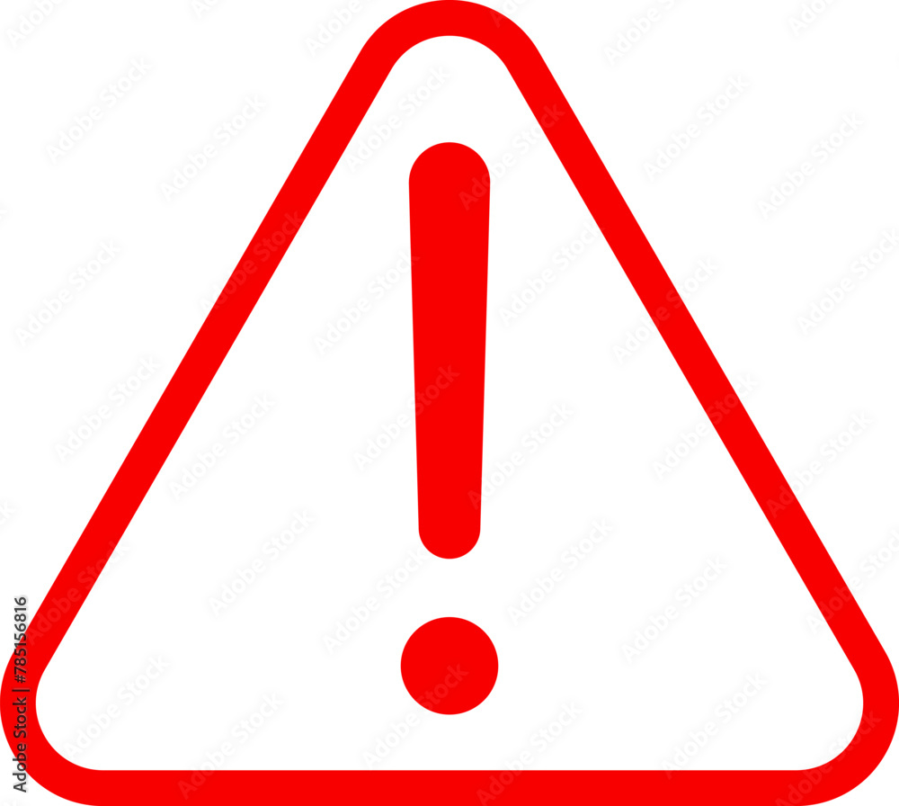 Red Warning Dangerous attention icon, danger symbol, Warning triangle ...