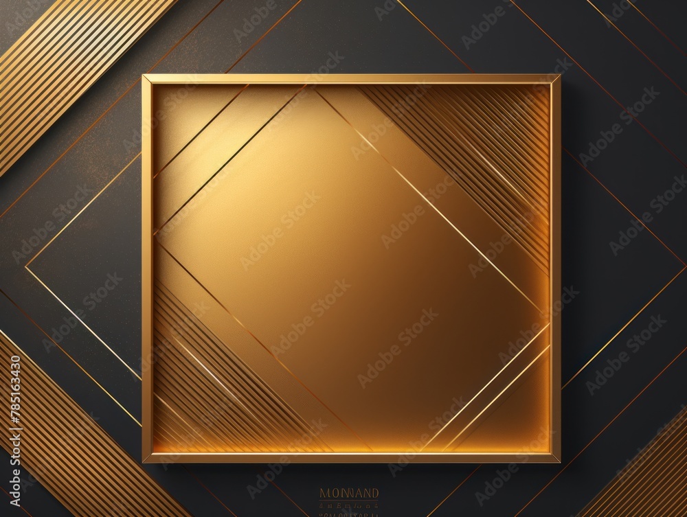 Gold velvet background with golden frame, luxury and elegant template ...