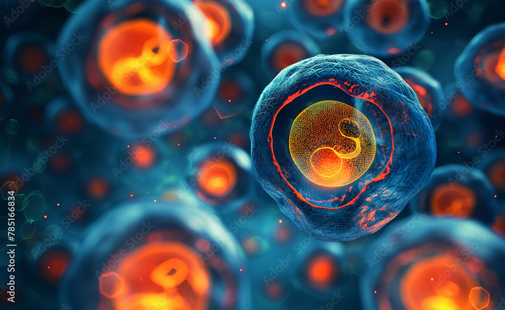 Microscopic Marvels: Exploring Human Cells and Stem Cells. Human cell ...