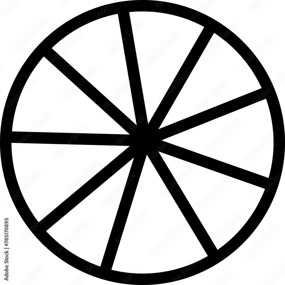 Segmented circle icons isolated on a transparent background. Various ...