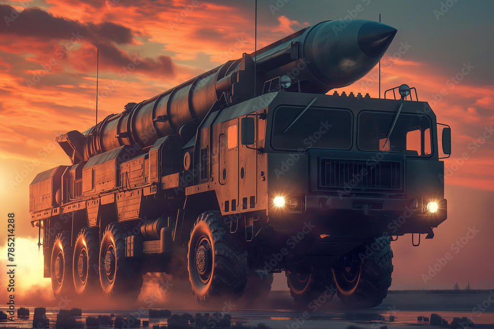 Heavy military missile attack launchpad truck for ballistic rockets and ...