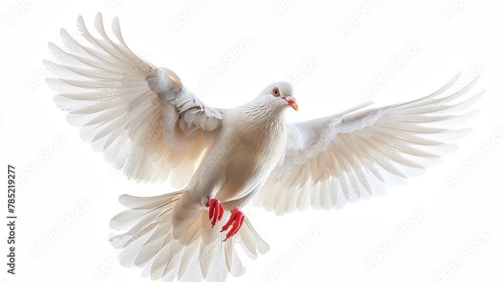 The white dove is a symbol of peace and hope. Beautiful bird flying ...