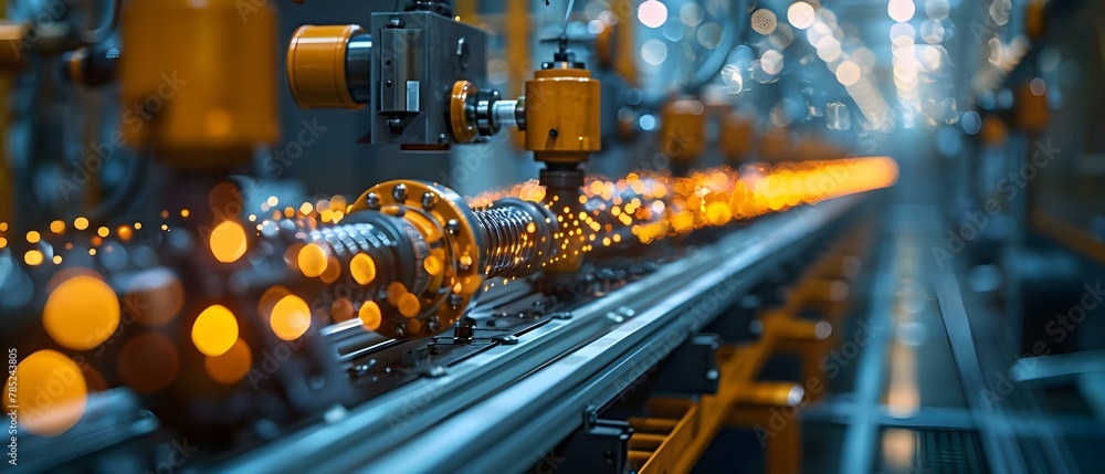 AR-Enhanced Factory Floor: Futuristic Machine Alerts. Concept ...