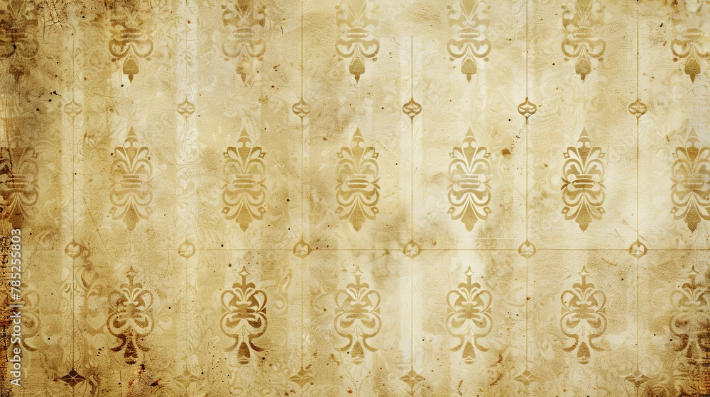 Old paper background with old-fashioned floral patterns Stock Photo ...