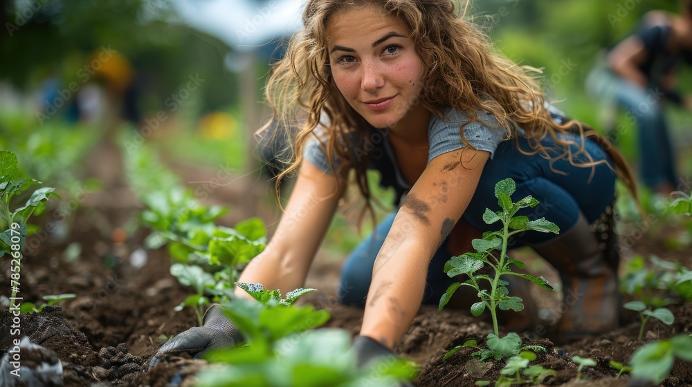Community Gardening: Candid snapshots of people from diverse ...