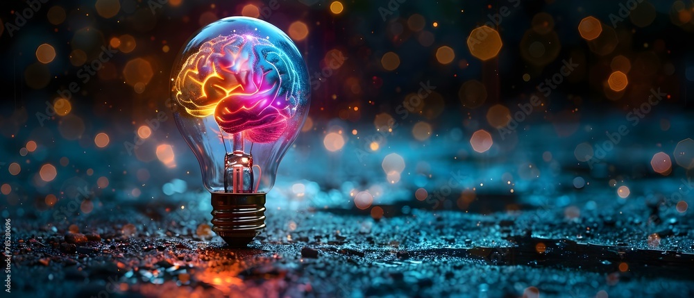 Illuminated Mind: A Brainstorm of Colors. Concept Mindful Color ...