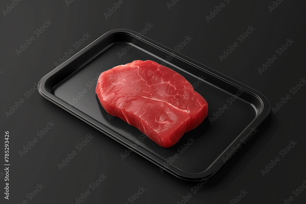 High-resolution image showcasing a beautifully marbled raw ribeye steak ...