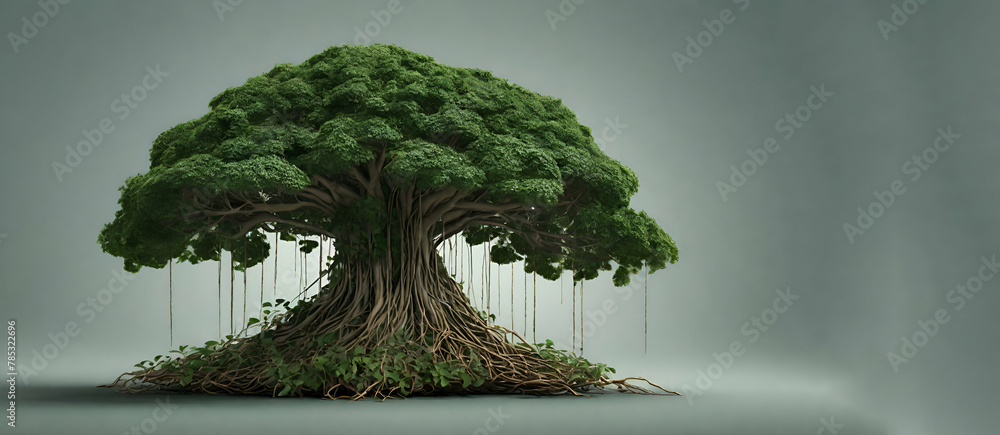 The underground world of the tree roots system is a complex network of ...