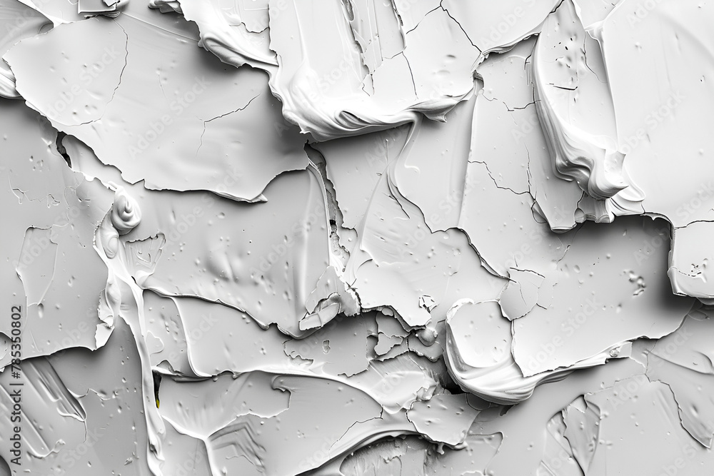 White Texture Background, Faded White Wall With Peeling Paint Abandoned ...