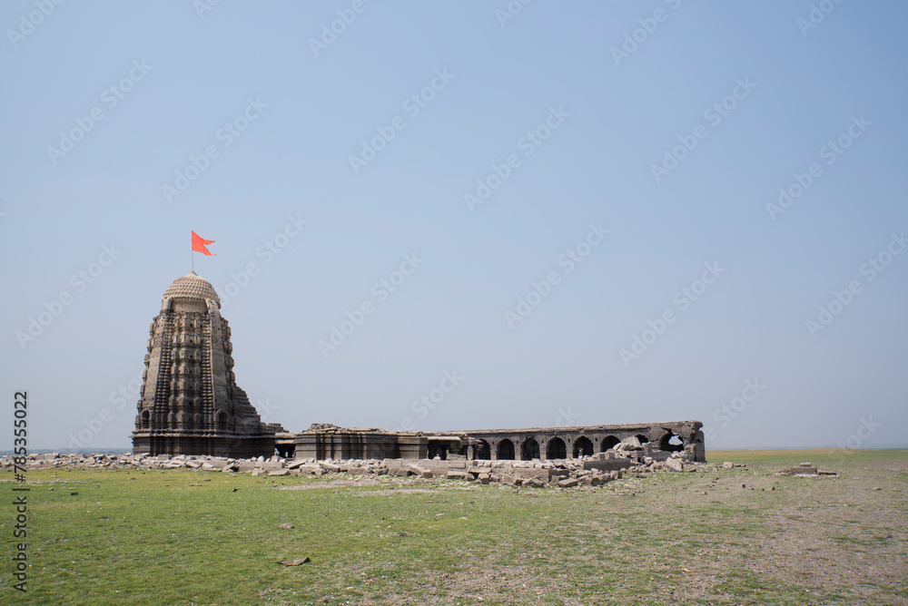 Palasnath Temple. It is normaly submerged underwater. During Drought ...