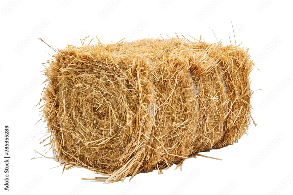 Foto de Single Hay Bale - Isolated on White Transparent Background, PNG ...