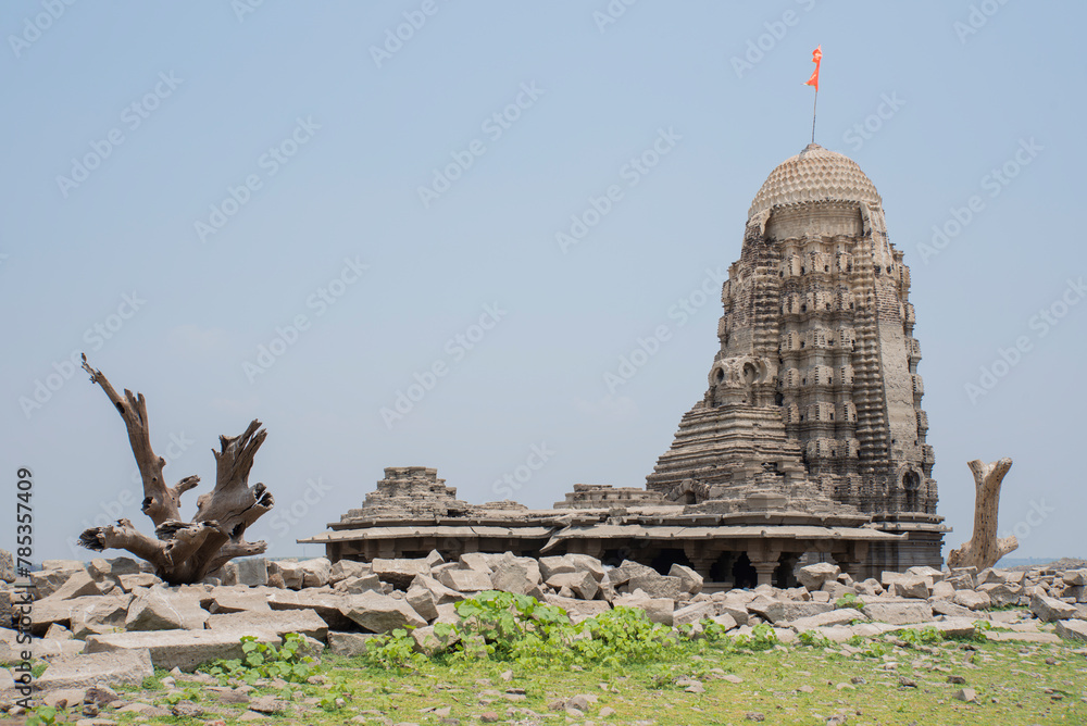 Palasnath Temple. It is normaly submerged underwater. During Drought ...