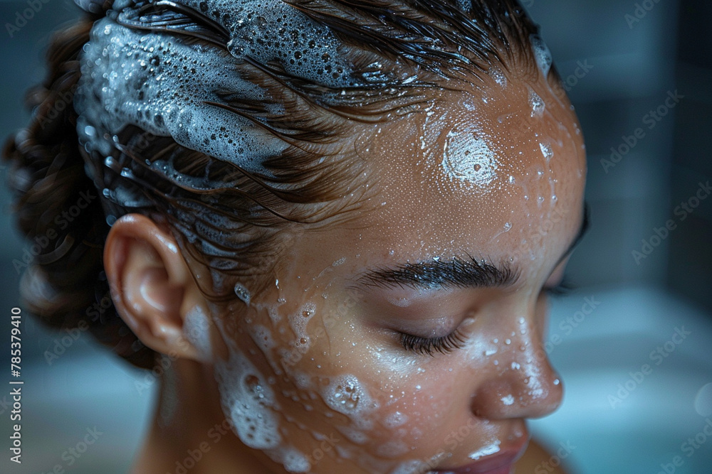 A person using a gentle scalp scrub to remove buildup and refresh their ...