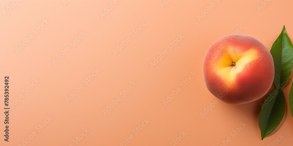 Peach background with dark peach paper on the right side, minimalistic ...