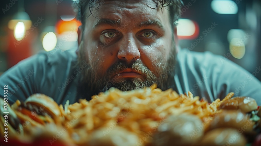 Candid Documentary Photography of Overweight Individuals Enjoying Fast ...