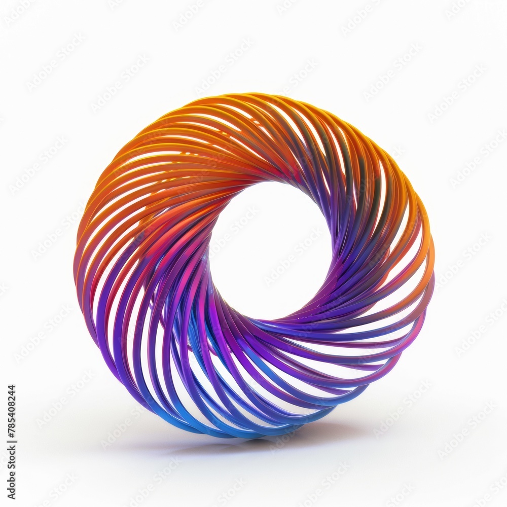 2D video game asset, Slinky. Single object, white background Stock ...