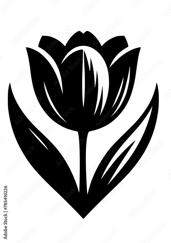 Tulip SVG, Tulip Clipart, Tulip Silhouette, Flower SVG, Bouquet of ...