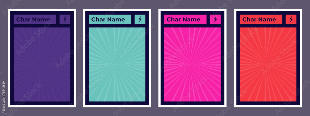 game card border template with cute bright colors for game items and ...