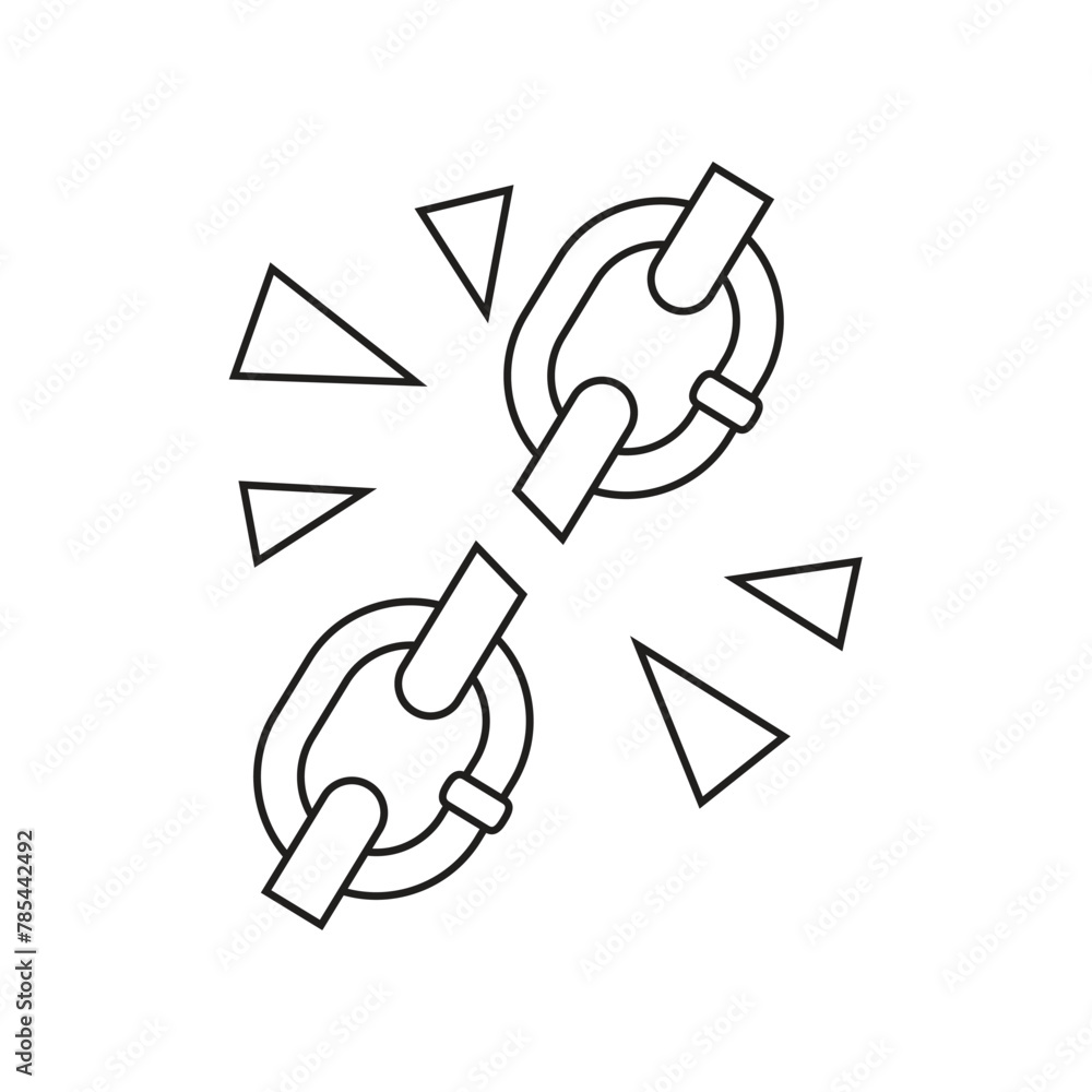 Broken Chain symbol vector freedom emoji Stock Vector | Adobe Stock