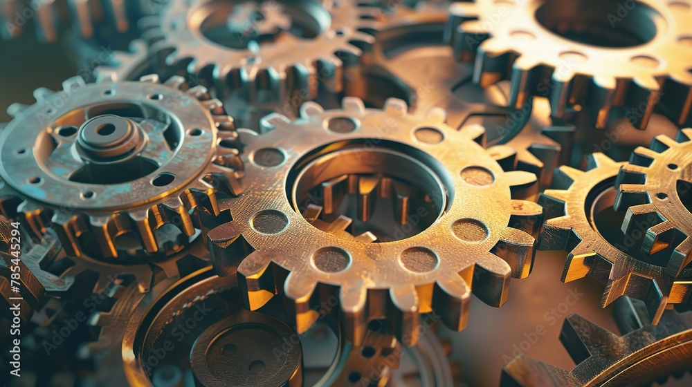 a visual metaphor of gears interlocking and turning together smoothly ...