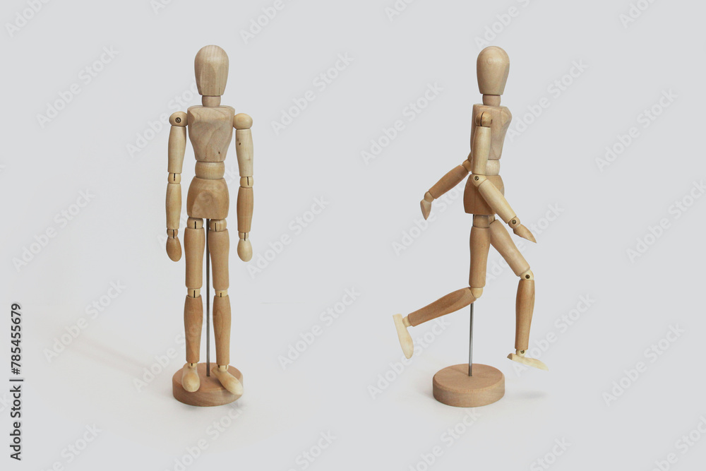 Mannequin for drawing with different positions. Mobile painting wooden ...