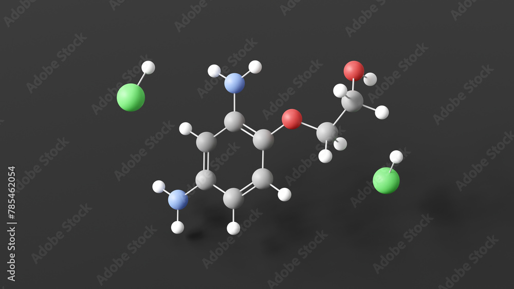 xanthan gum molecular structure, food additive e415, ball and stick 3d ...