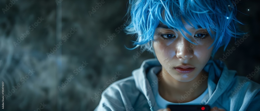 Virtual Idol's Cosplay Stream - Minimalist Musical Mood. Concept ...