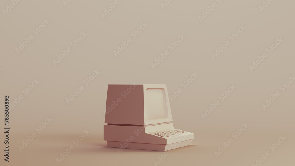 Vintage desktop computer keyboard technology neutral backgrounds soft ...