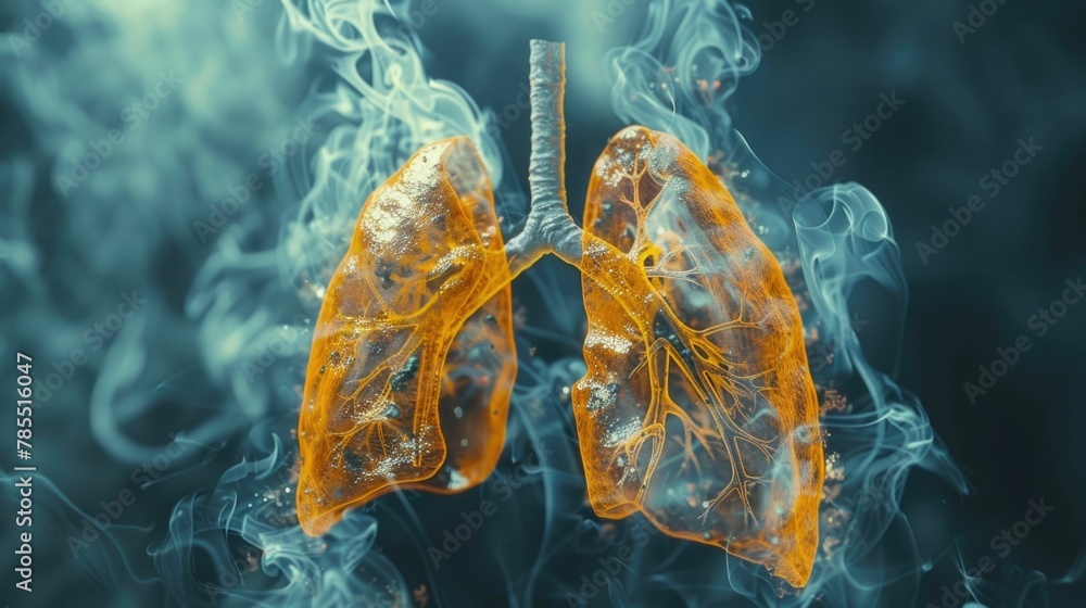 Comparison of COPD Affected Lungs and Healthy Lungs Highlighting the ...