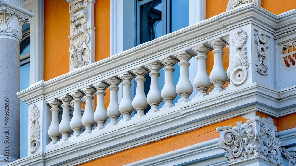 Balustrades, balcony railing, architectural column elegance window ...