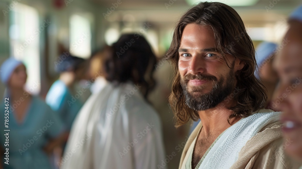 Jesus visits a bustling hospital, offering comfort and healing to ...