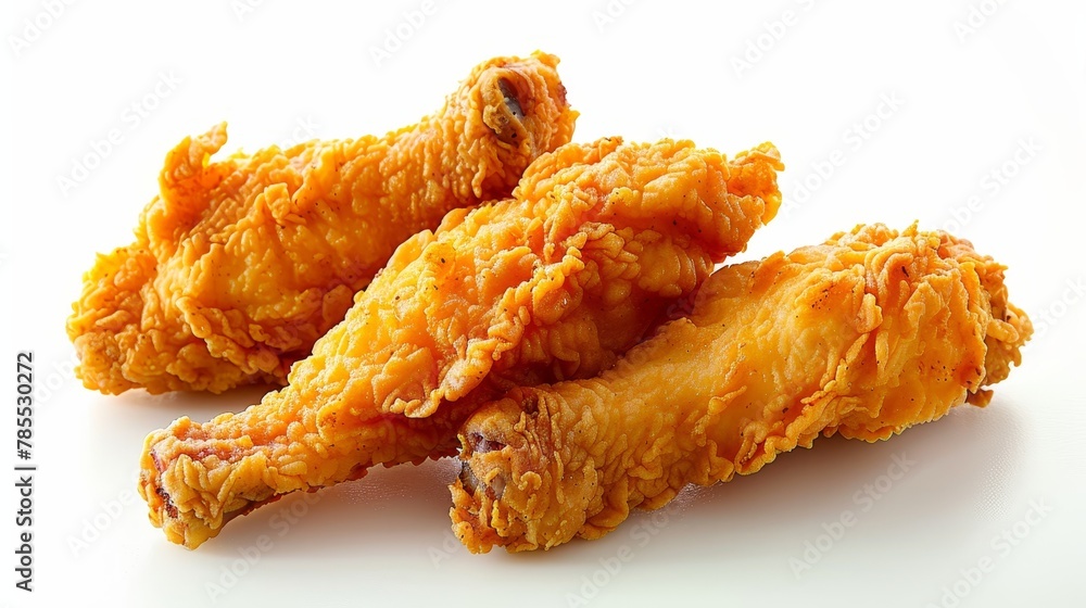 Isolated fried chicken food photography stock image on white background ...