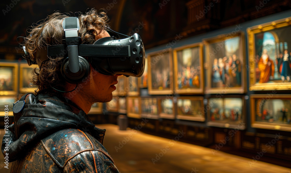 Immersive Art Experience: Visitor Engages with Paintings in a Virtual ...