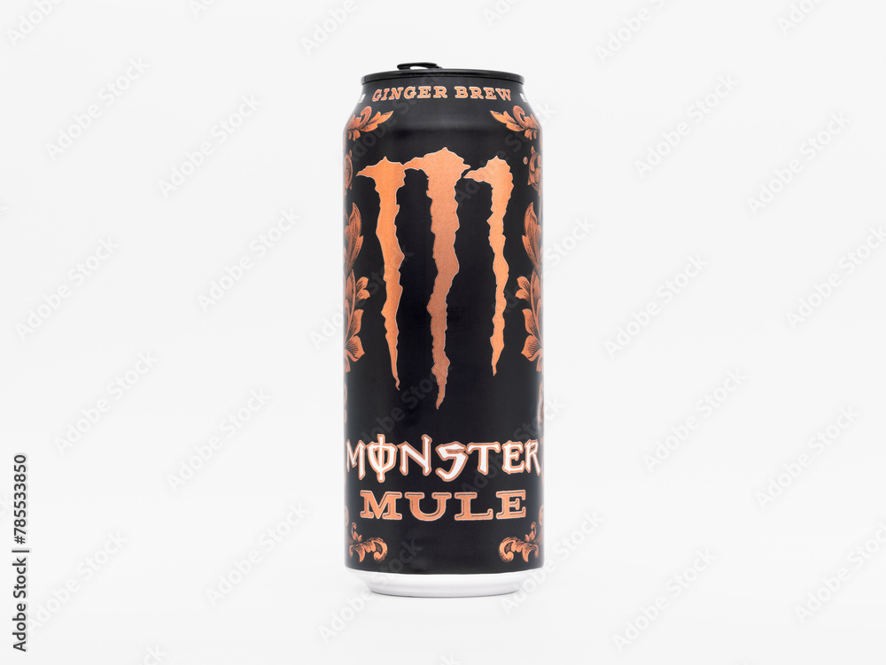 DRESDEN, GERMANY - 14. April 2024: Monster Energy Mule Ginger Brew ...