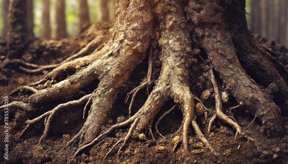 tree roots in soil close up underground texture Stock Photo | Adobe Stock
