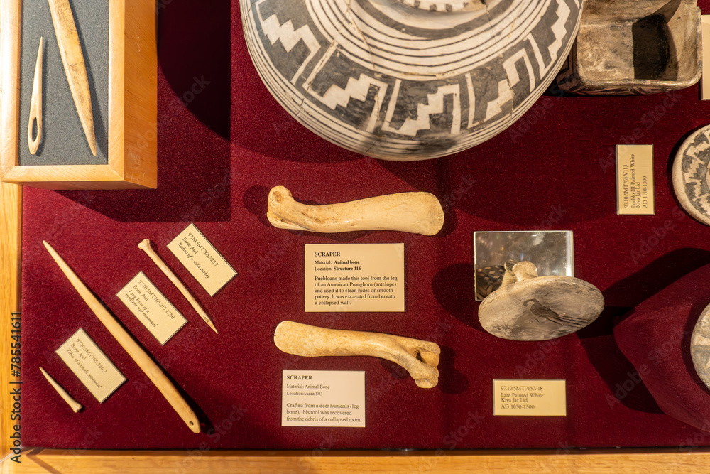 Ancestral Puebloan bone tools and pottery on display at Canyons of the ...