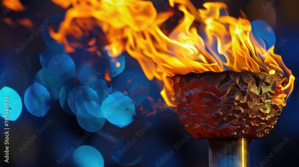Ceremony of the ascension of the Olympic flame. Summer Olympic Games ...