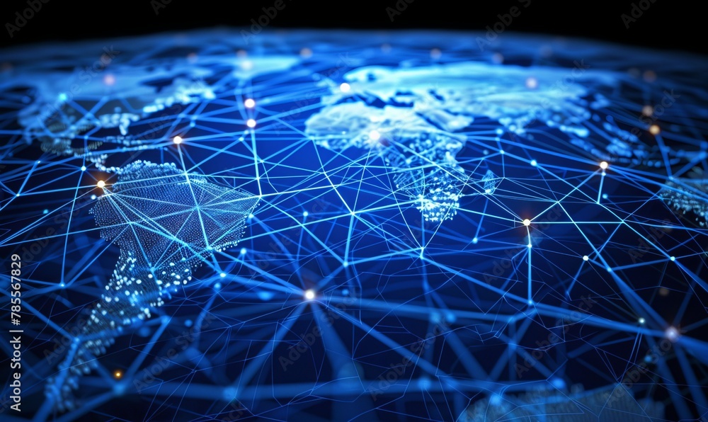 This image embodies the concept of global world network and ...