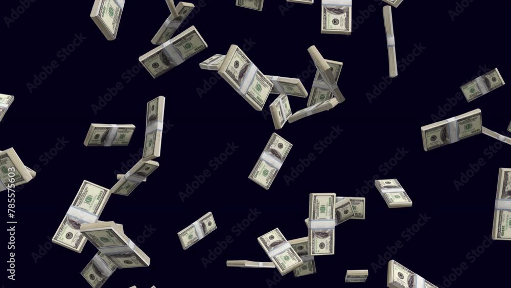 Money rotating. Money rotation animation on transparent background ...