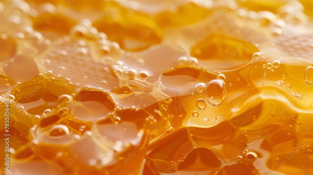 rich and smooth honey texture in extreme closeup detail food ...