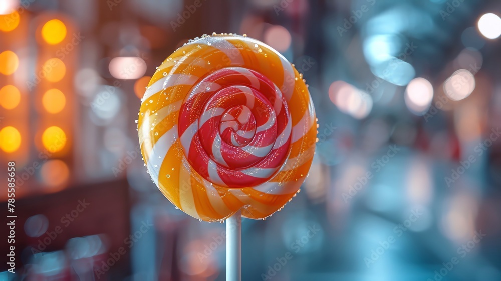 Cute Lollipop flavor wheel, categorizing different tastes, Bright scene ...